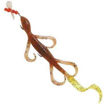 Creme Lure Co. Pumpkin/chartreuse Pre Rigged Lizard 4' - Plastic Worm ...